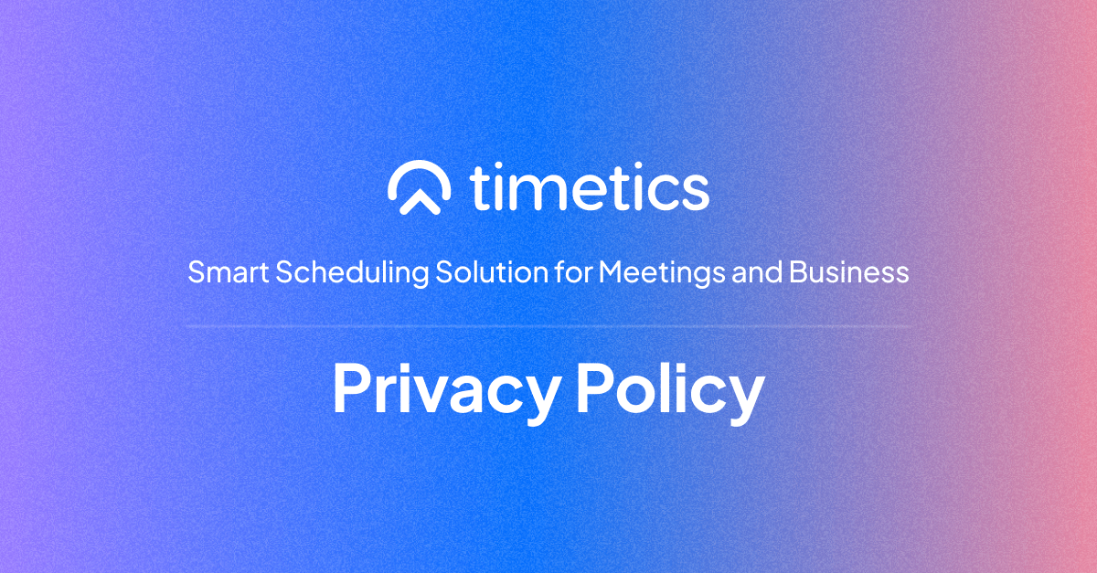 Privacy Policy - Timetics